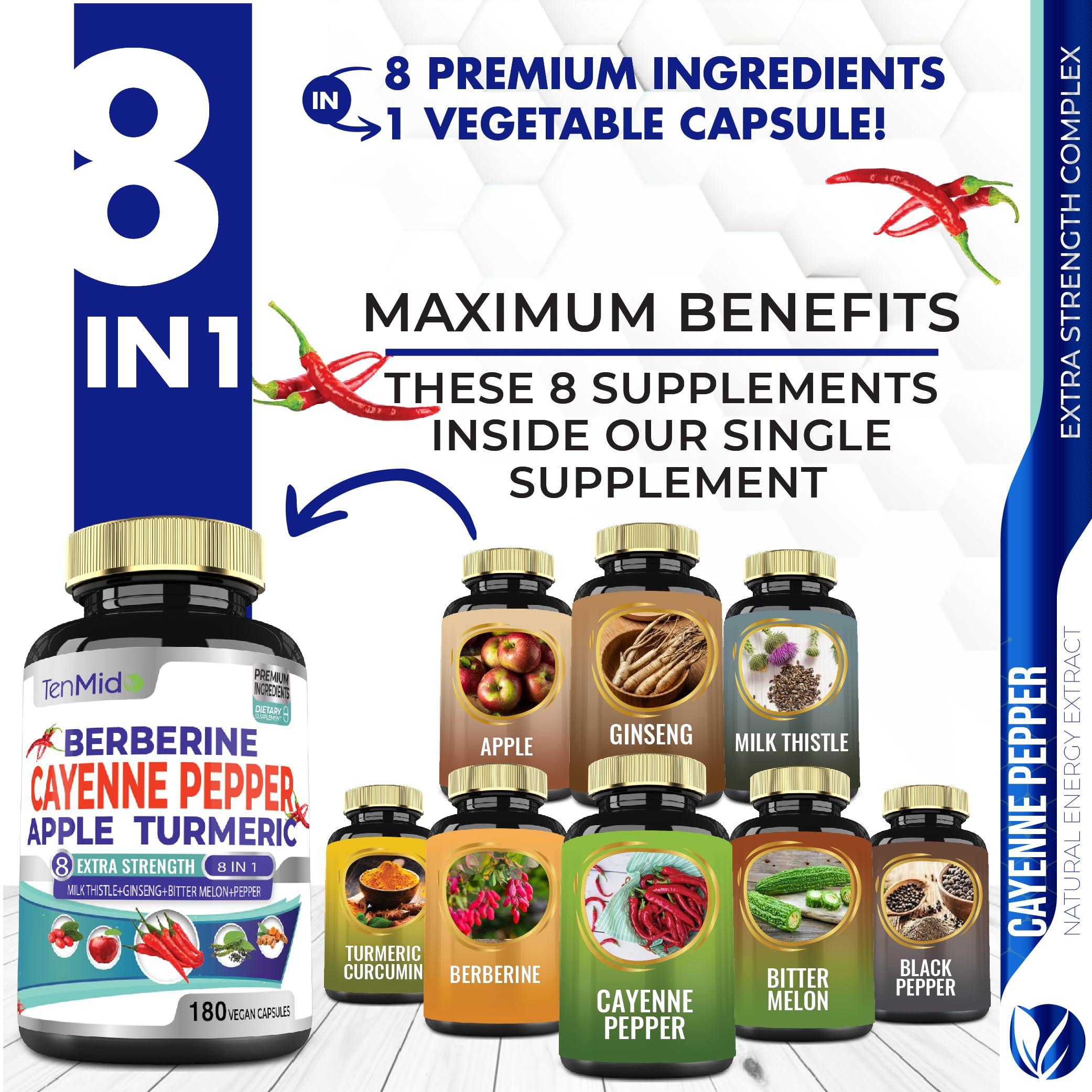 natural cayenne capsules with berberine