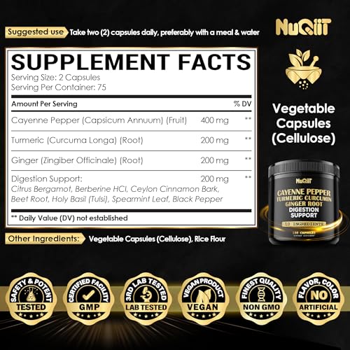 natural cayenne capsules with turmeric