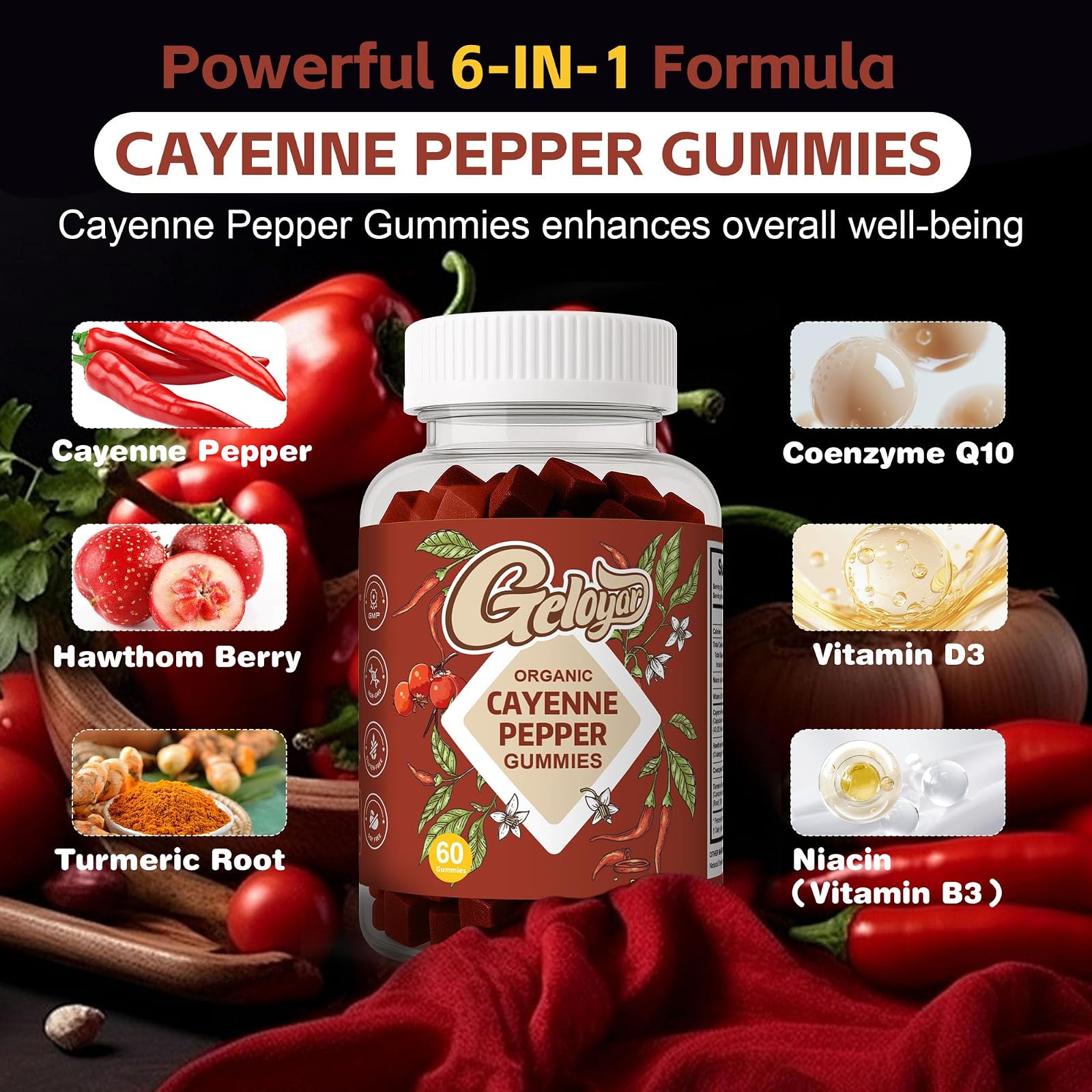 Natural cayenne gummies for wellness