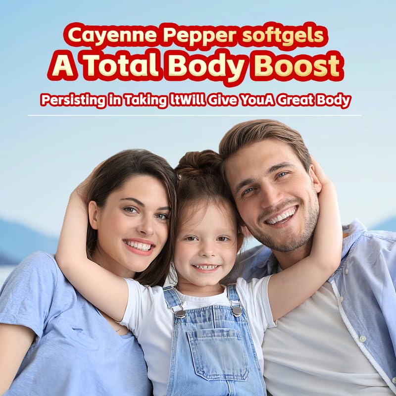 Natural cayenne pepper supplement capsules