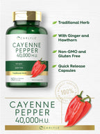 Natural cayenne pepper supplement for energy