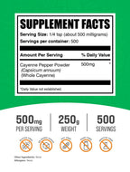 Natural cayenne pepper supplement