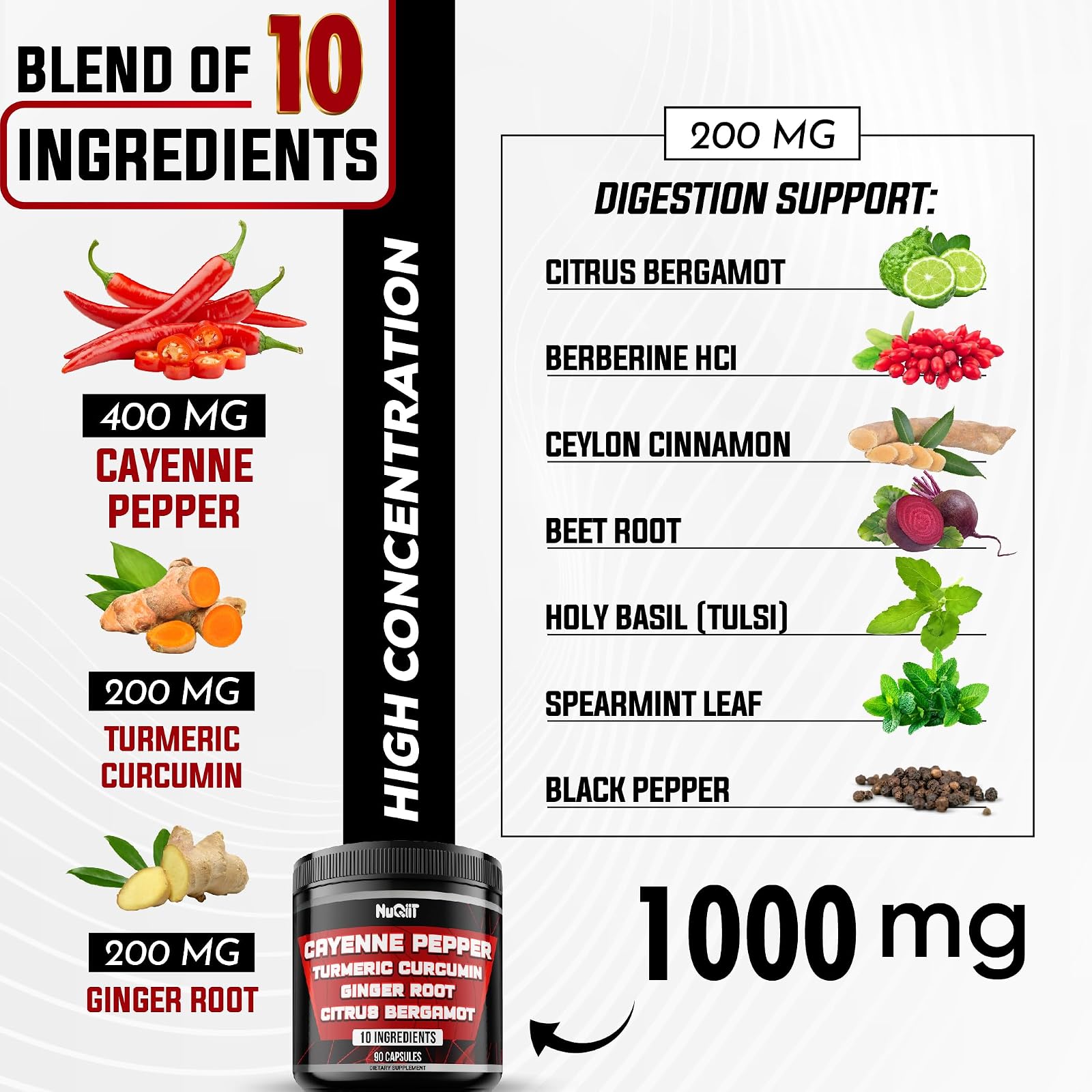 Natural cayenne pepper supplement