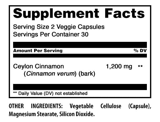 Natural Ceylon cinnamon supplement benefits