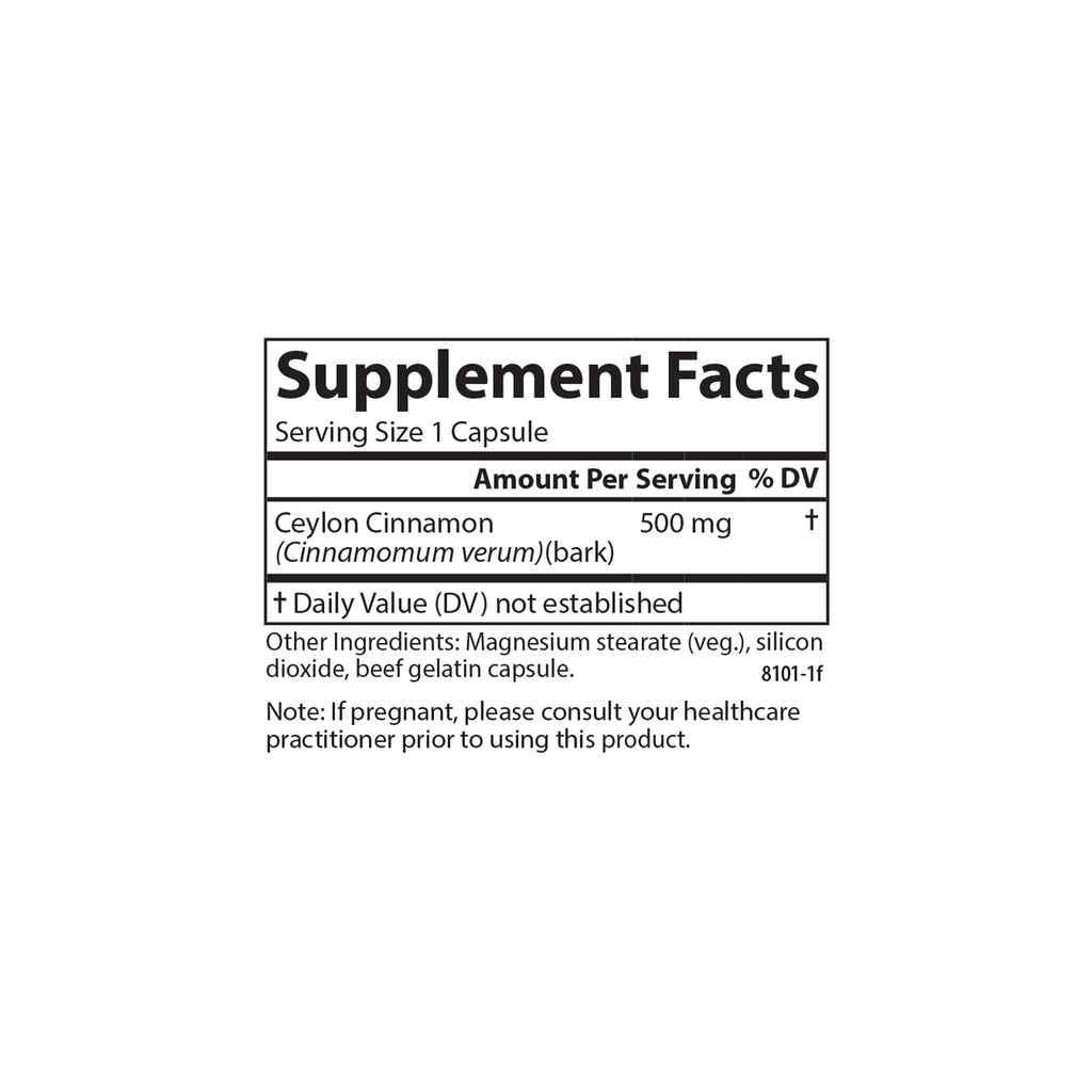 Natural Ceylon cinnamon supplement