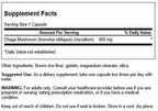 natural Chaga mushroom capsules for wellness
