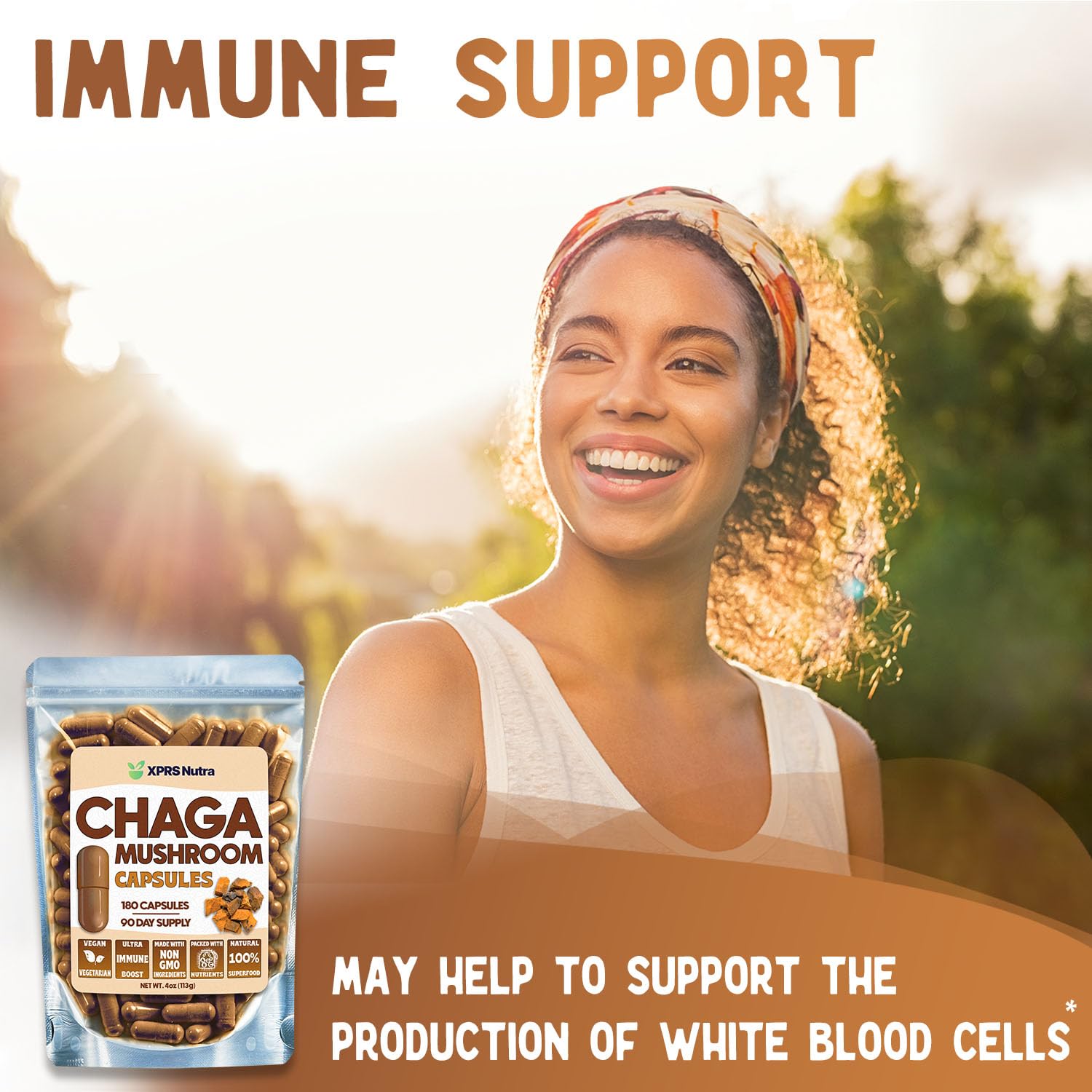 Natural chaga mushroom supplements for health