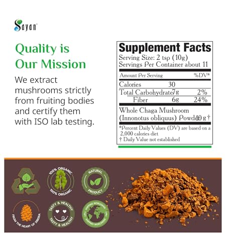 Natural chaga mushrooms for wellness routine