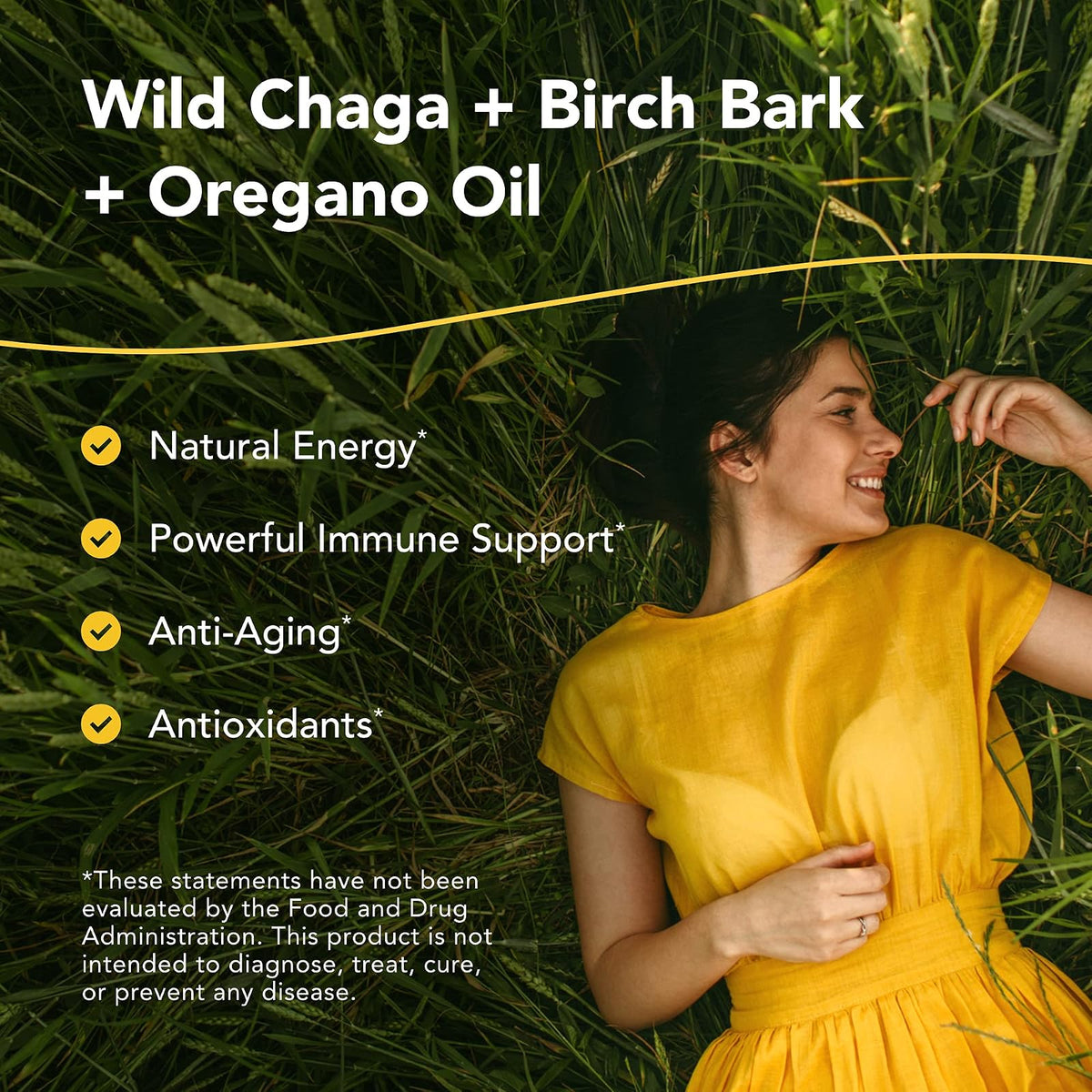 Natural Chaga supplement for energy
