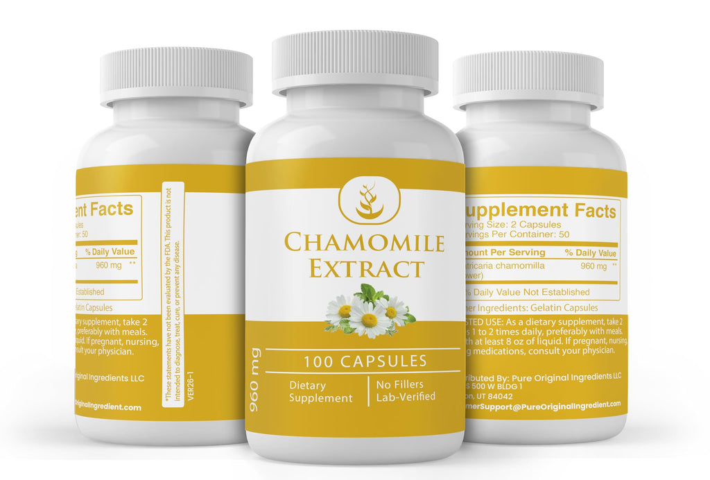 natural chamomile capsules for relaxation