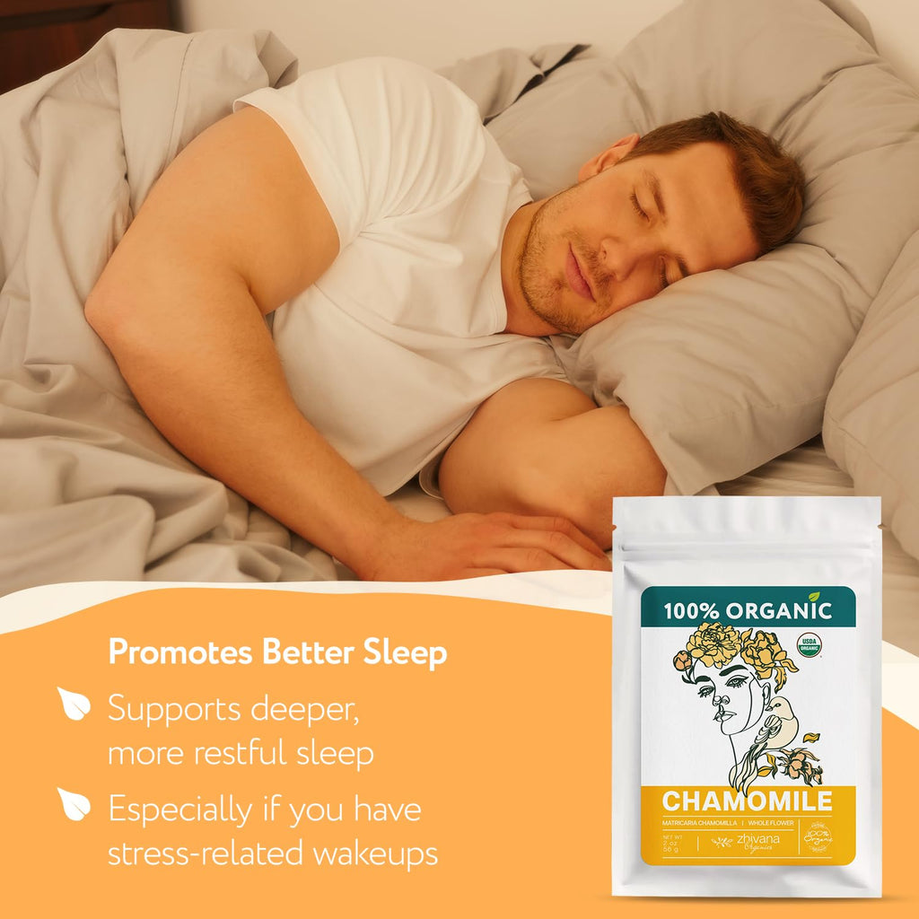 natural chamomile flowers for calming effects