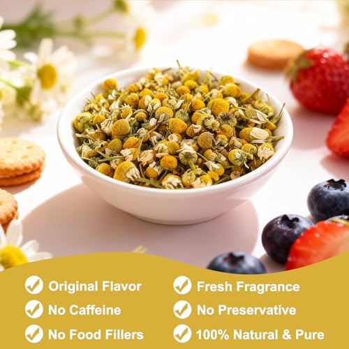 natural chamomile flowers for relaxation