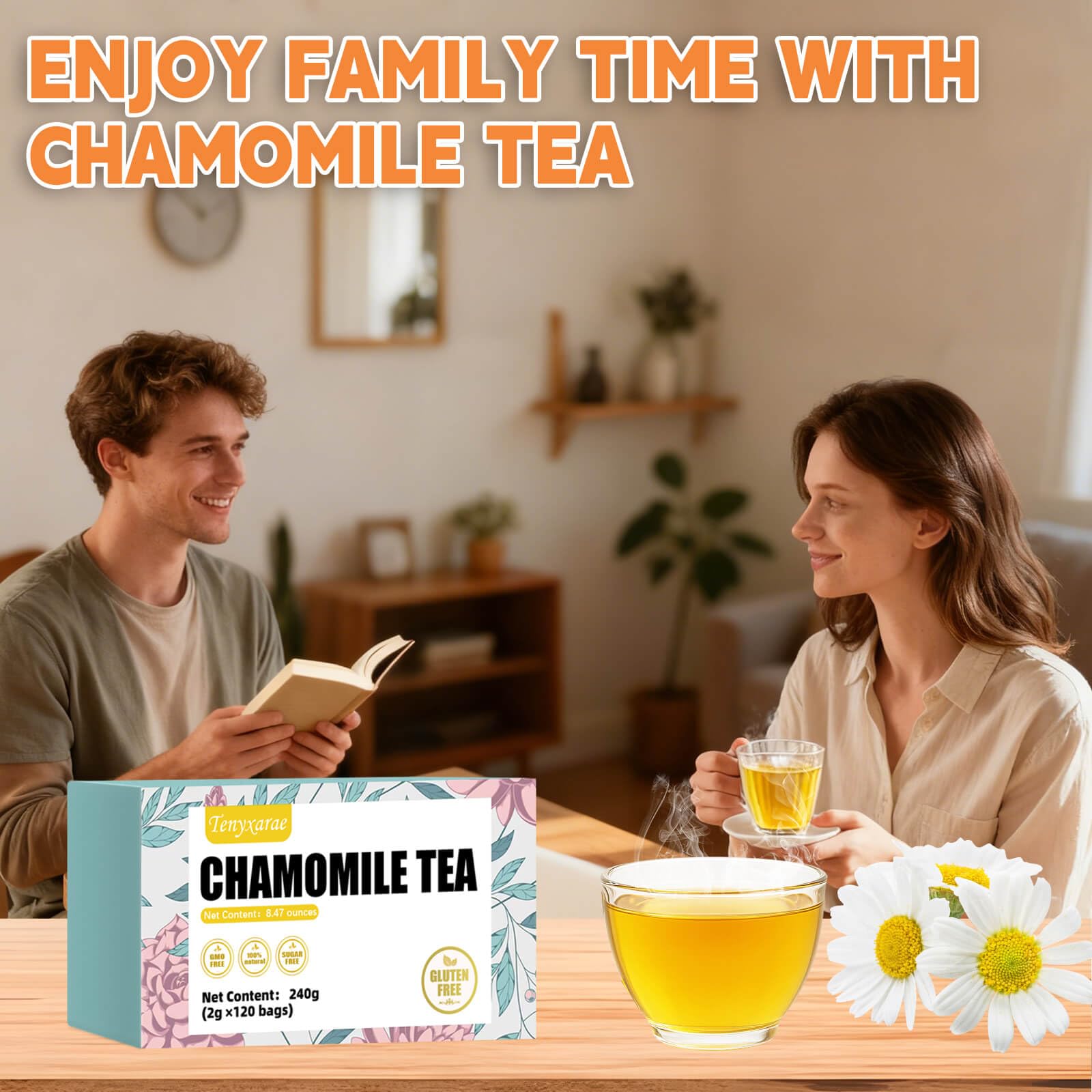 natural chamomile tea for wellness