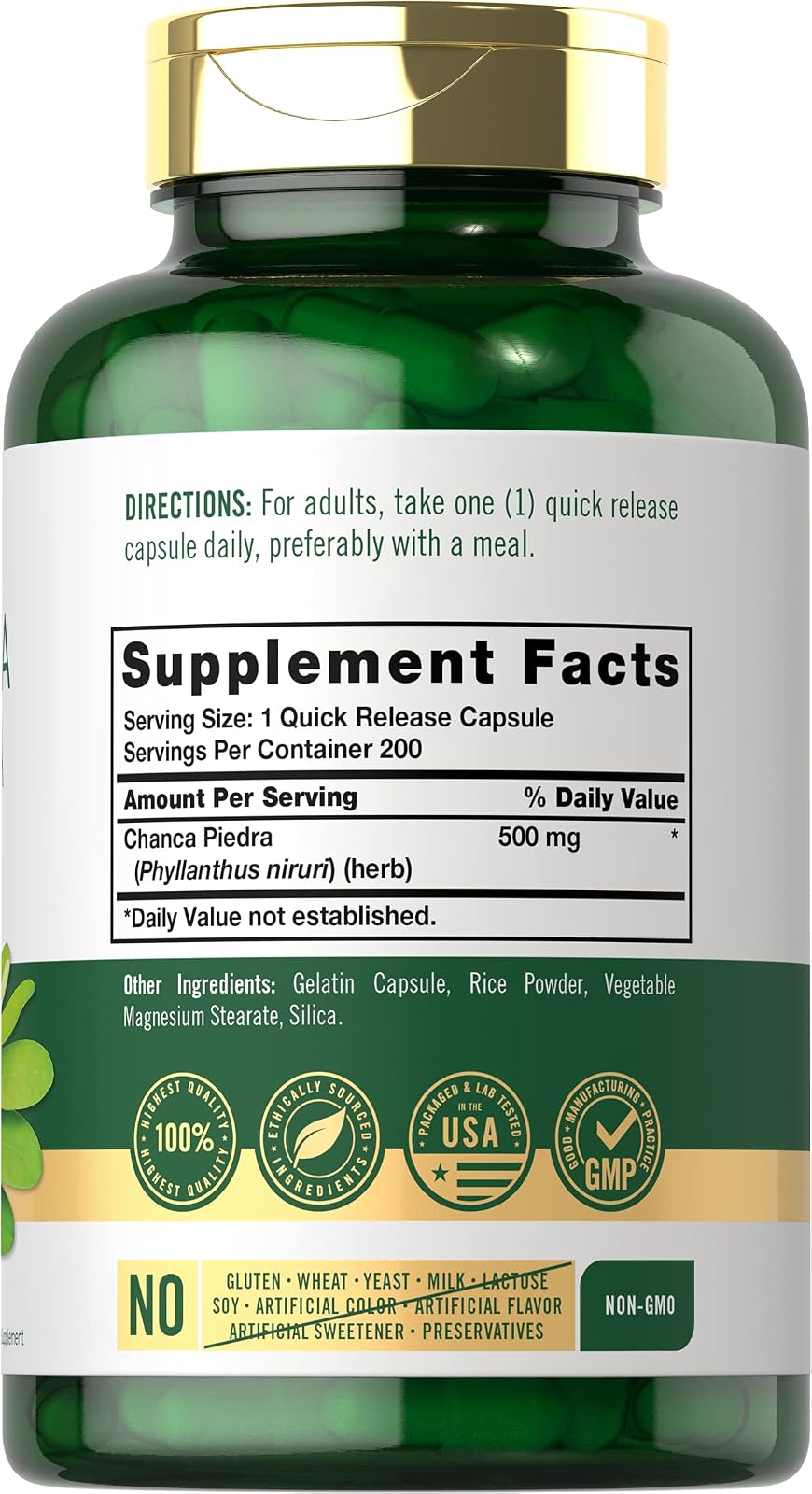 Natural Chanca Piedra supplement for health