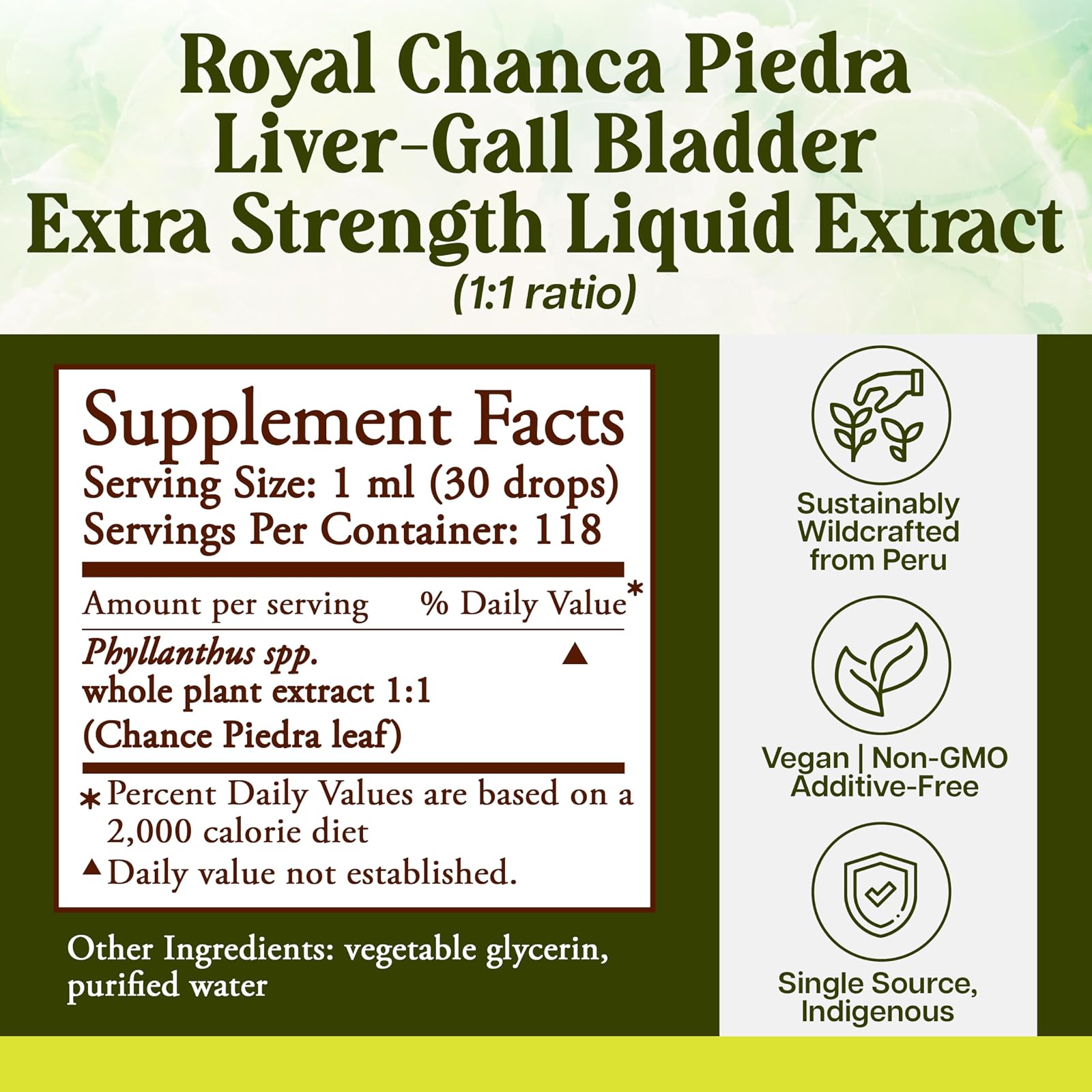 Natural Chanca Piedra supplement