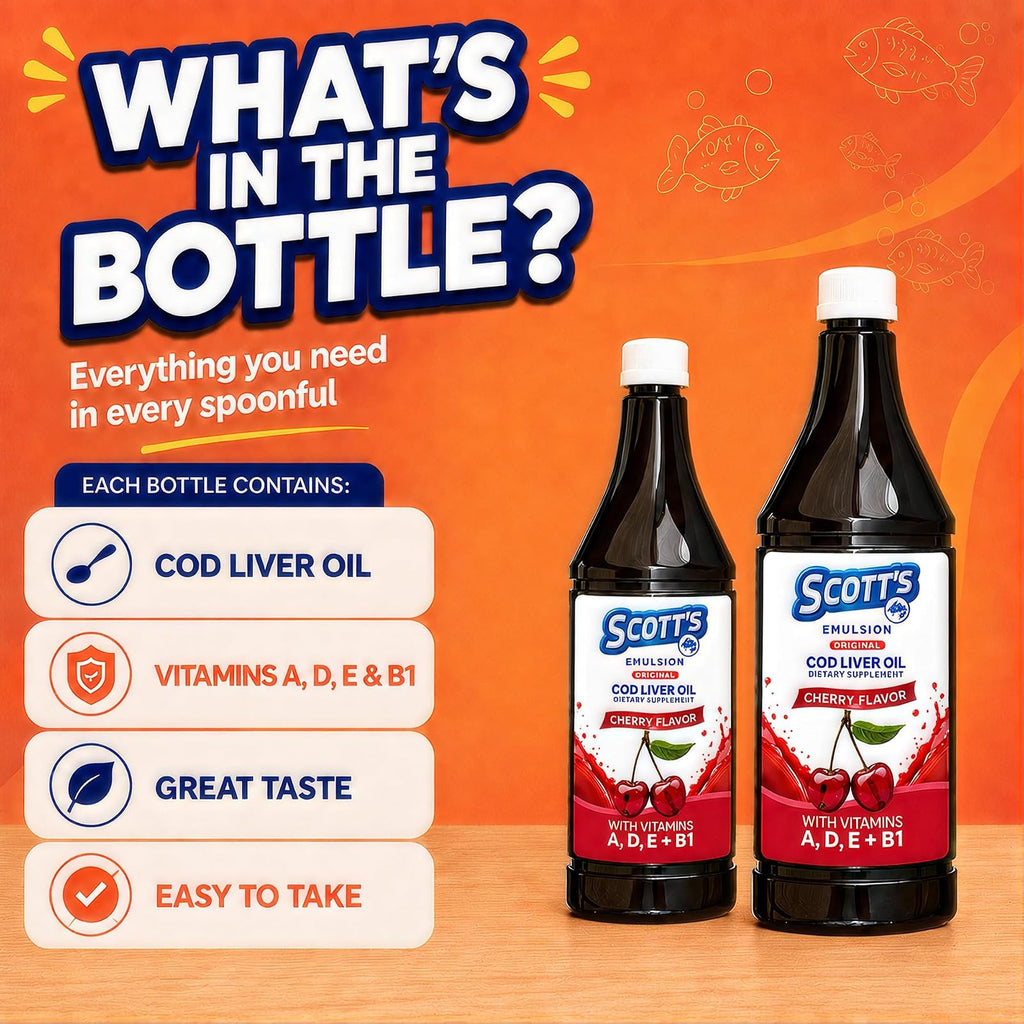 Natural cherry cod liver oil