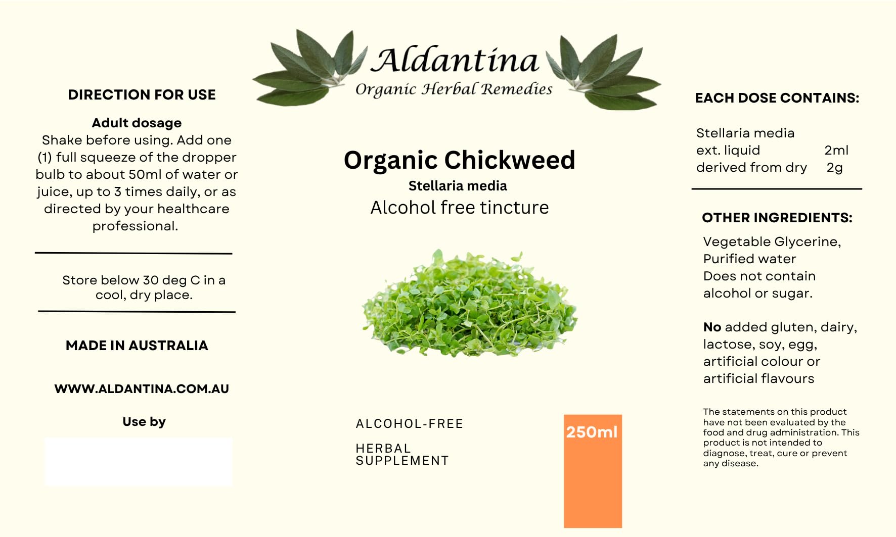 natural chickweed extract for skin care