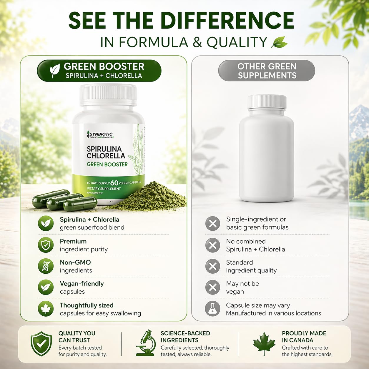 natural chlorella spirulina for athletes