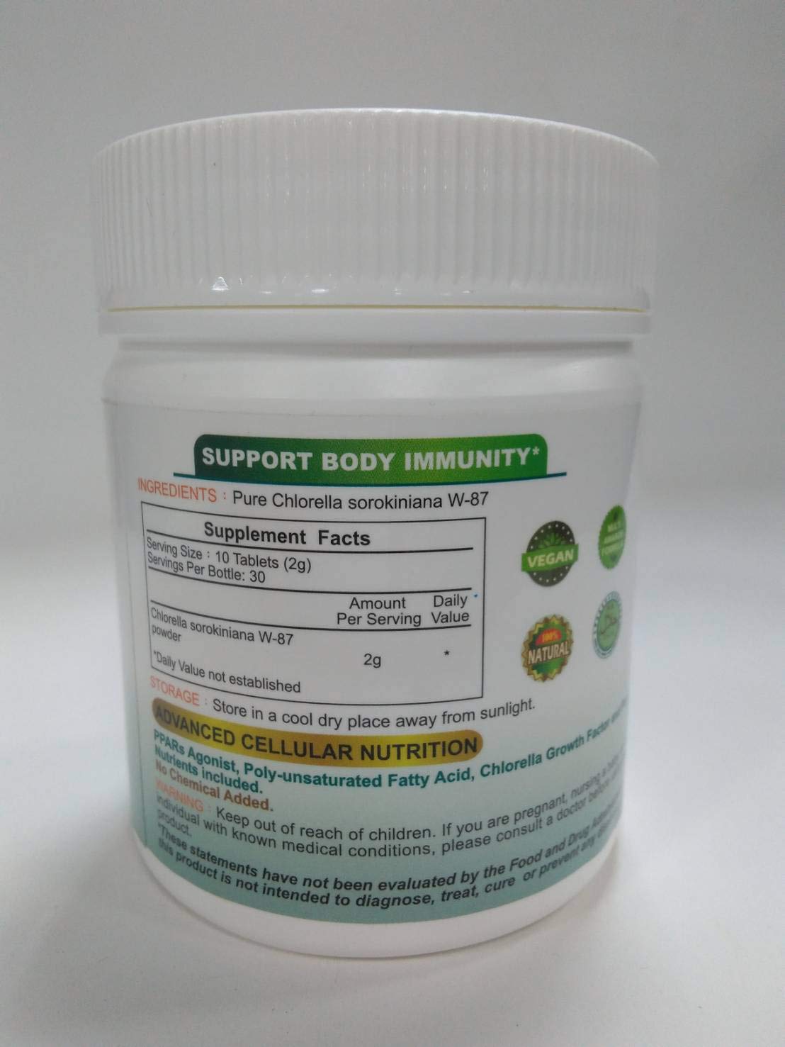 natural chlorella tablets for detox