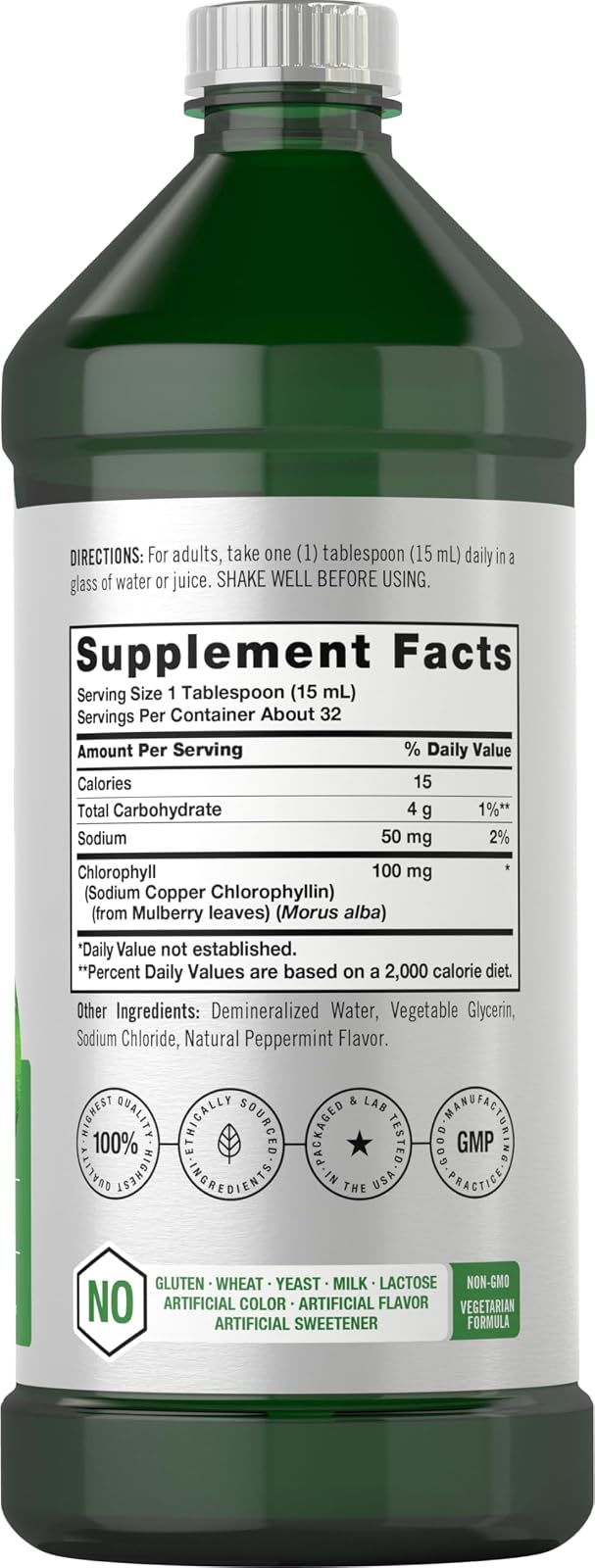 Natural chlorophyll for detox support