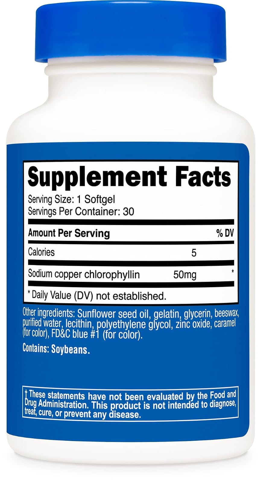 Natural chlorophyll supplement for freshness