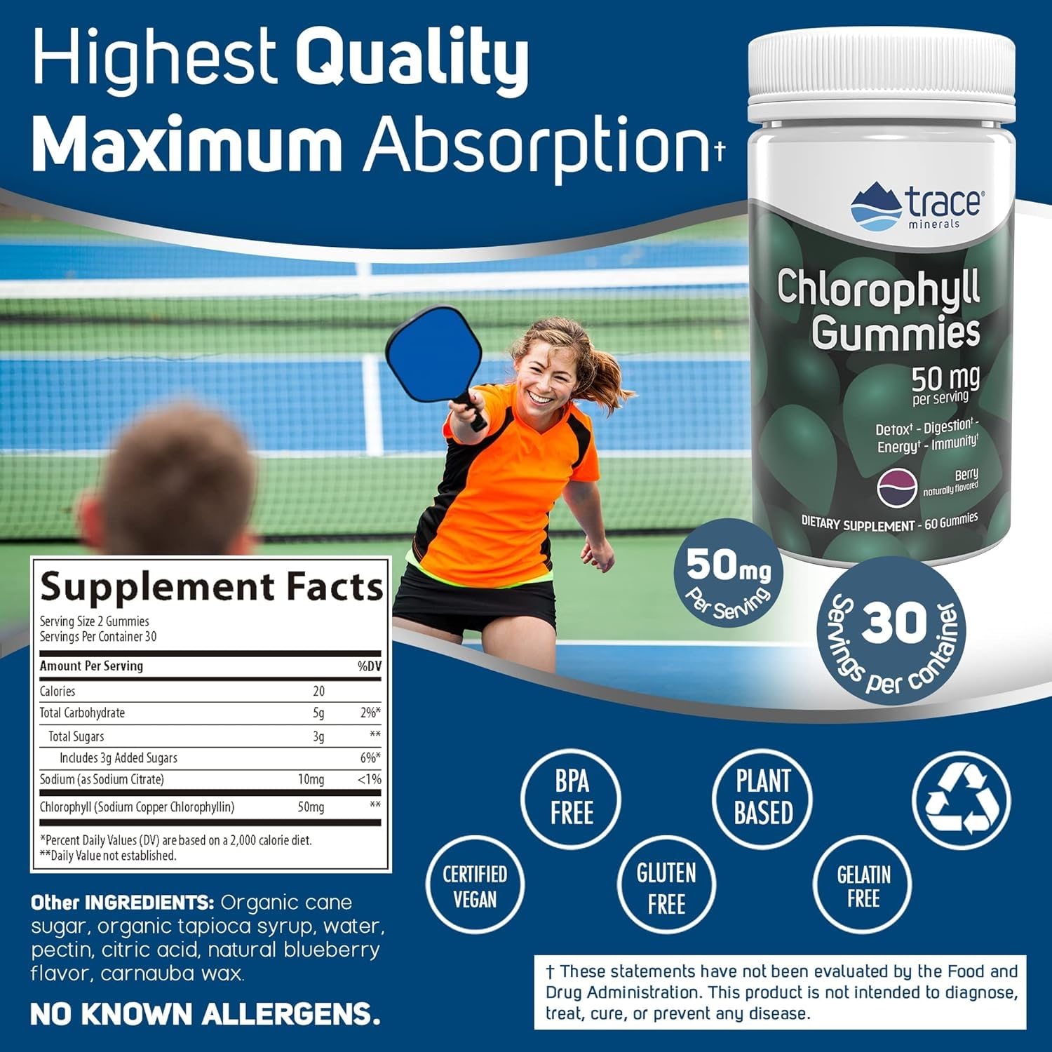 natural chlorophyll supplement without artificial ingredients