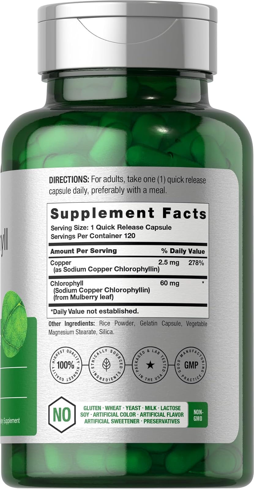 Natural chlorophyll with copper benefits