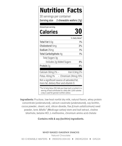 natural chocolate energy snack wafers