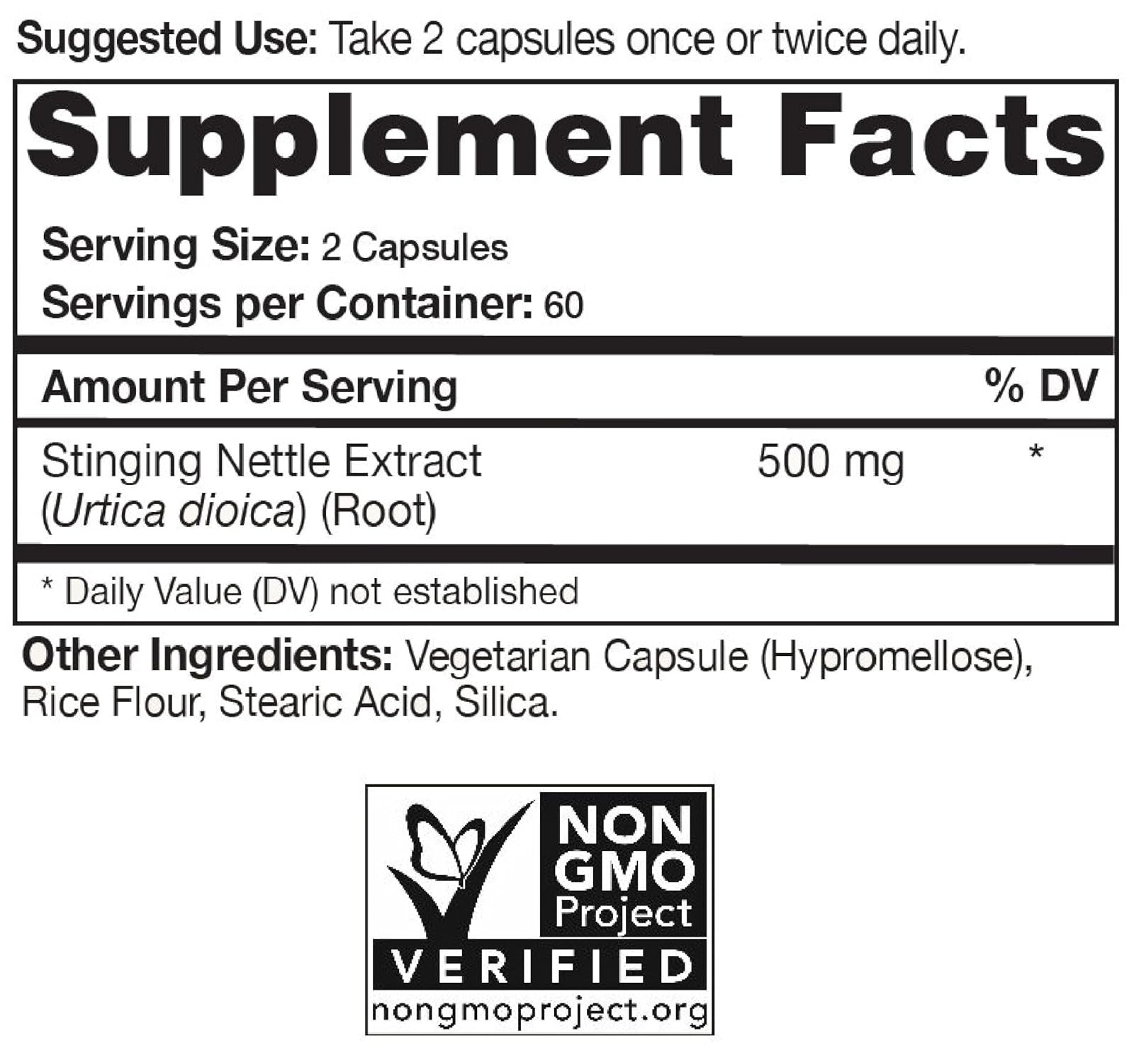 Natural choice botanicals nettle capsules