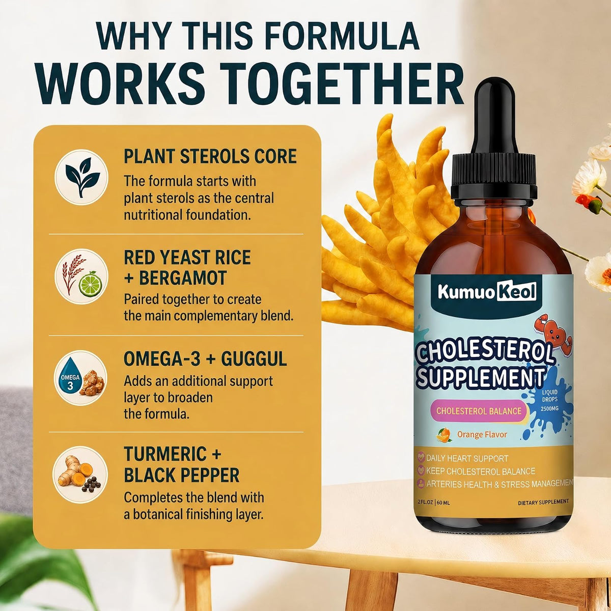 Natural cholesterol support drops