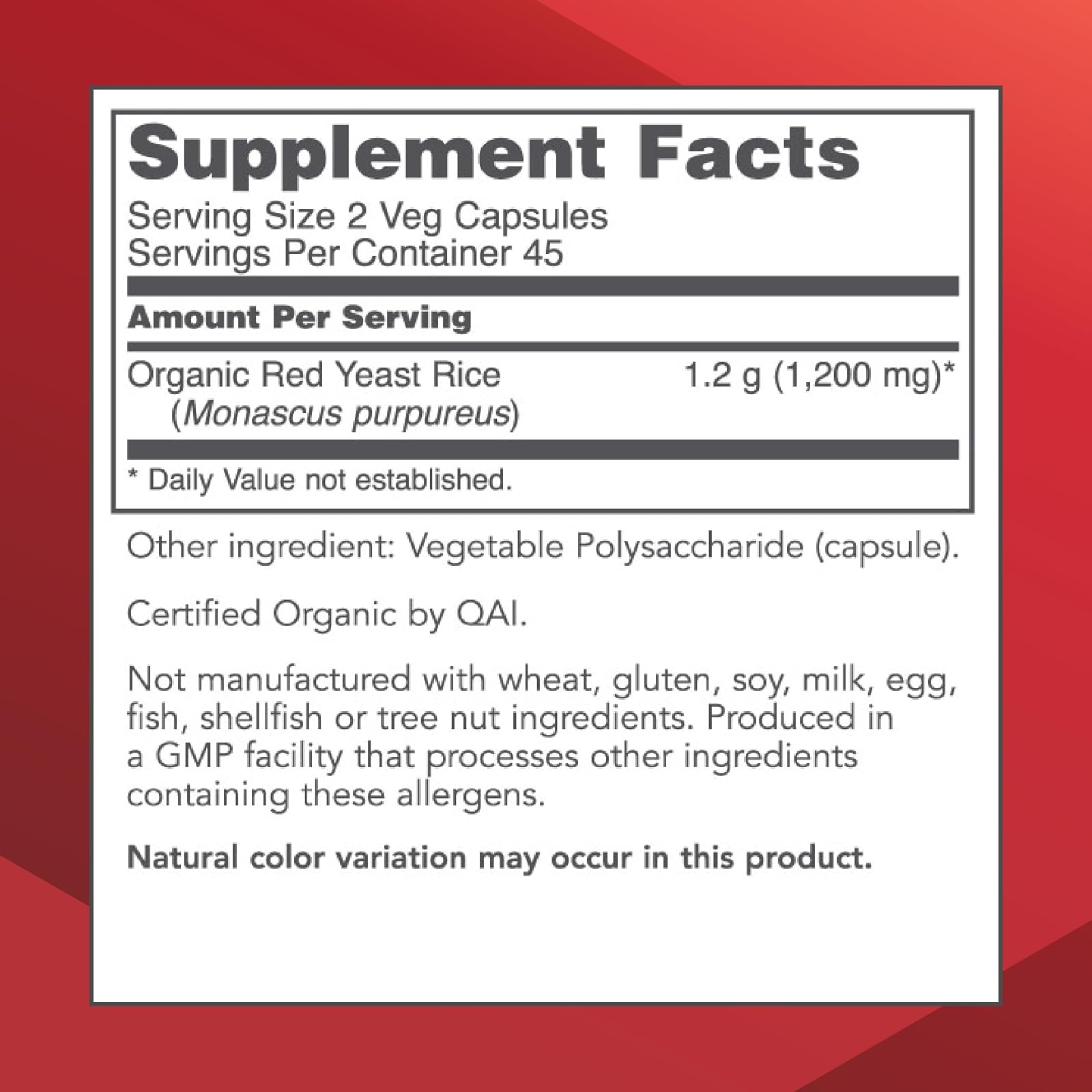 natural cholesterol support red yeast rice