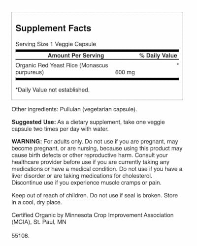 natural cholesterol support red yeast rice