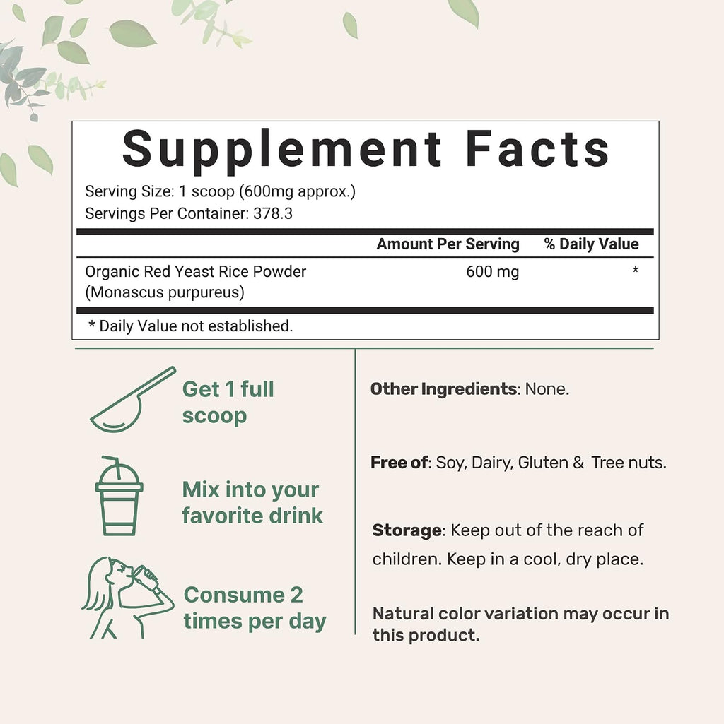 natural cholesterol support red yeast rice