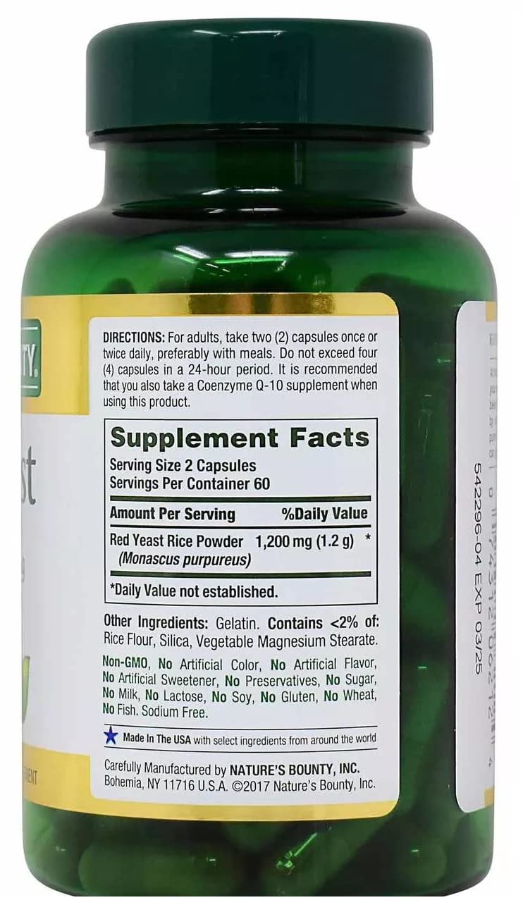 natural cholesterol support red yeast rice