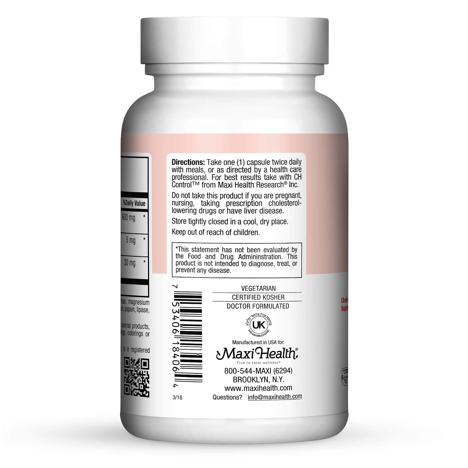 Natural cholesterol support supplement