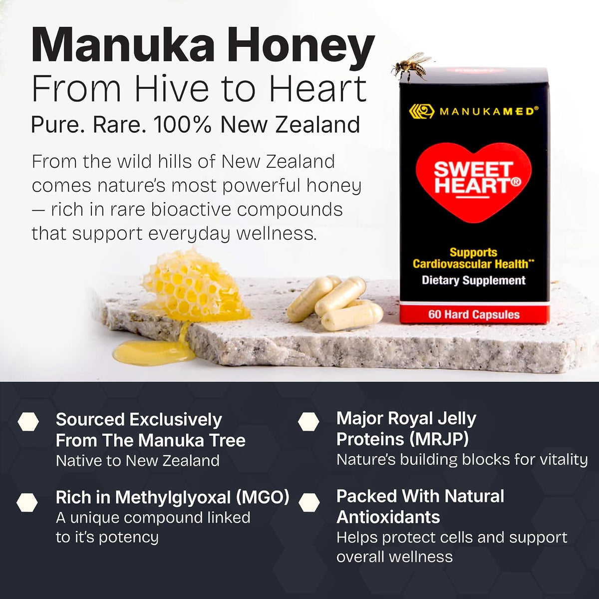 Natural cholesterol support with Manuka honey