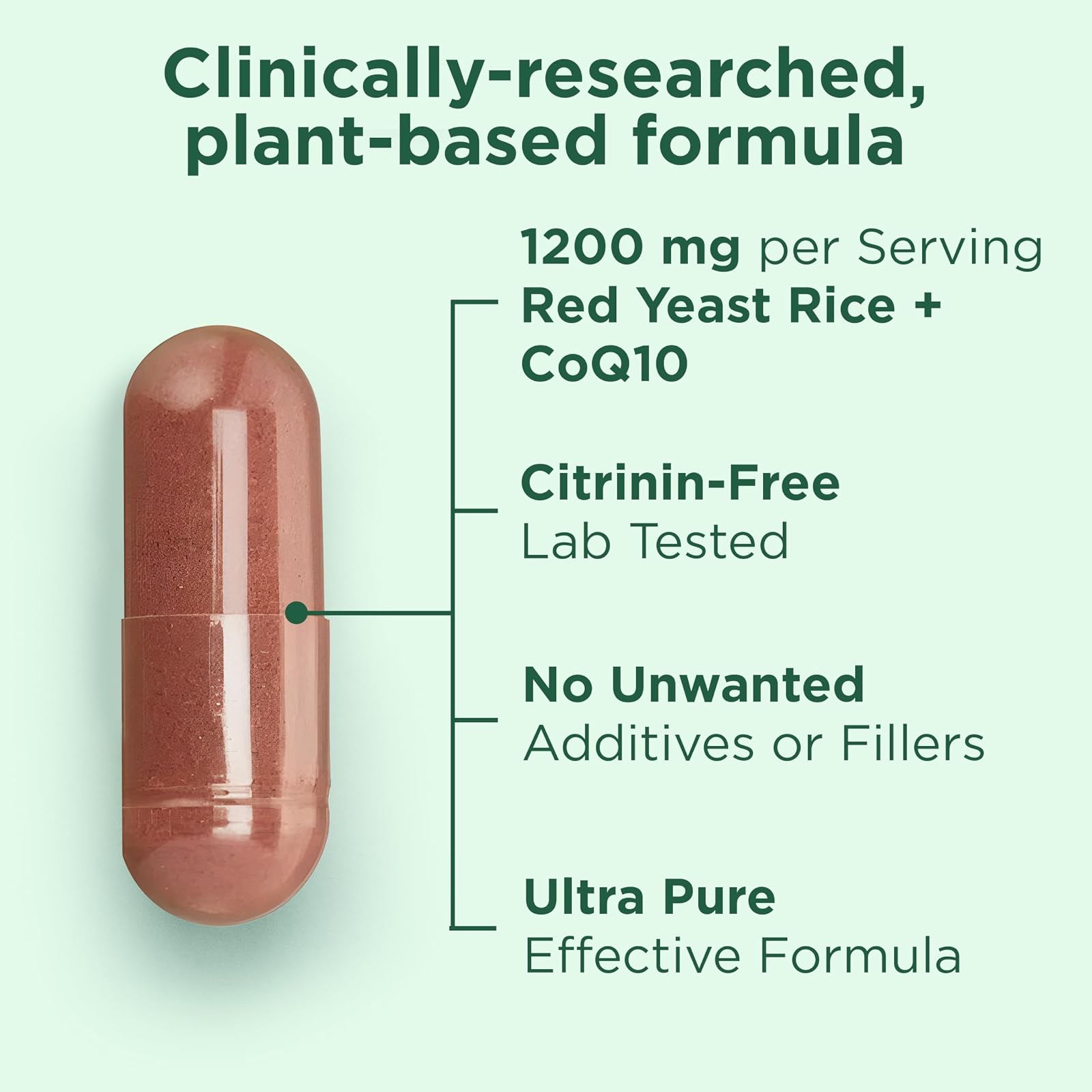 Natural cholesterol support with red yeast rice