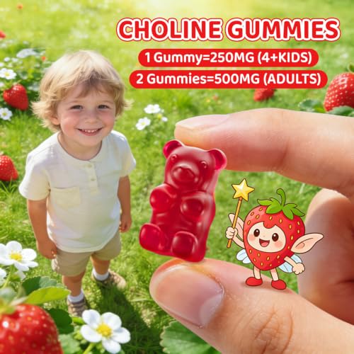 Natural Choline gummies for improved focus