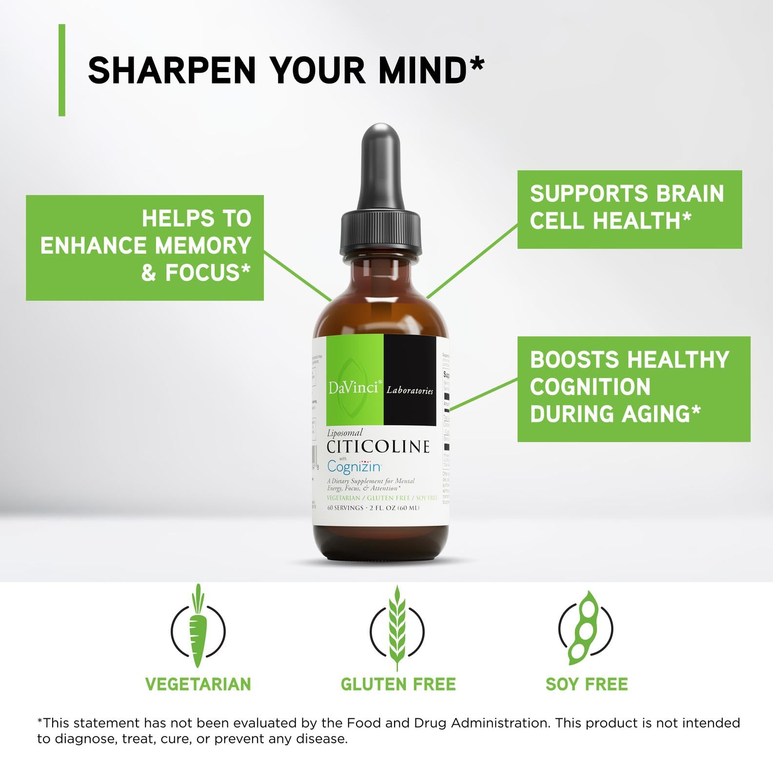 Natural choline source for focus