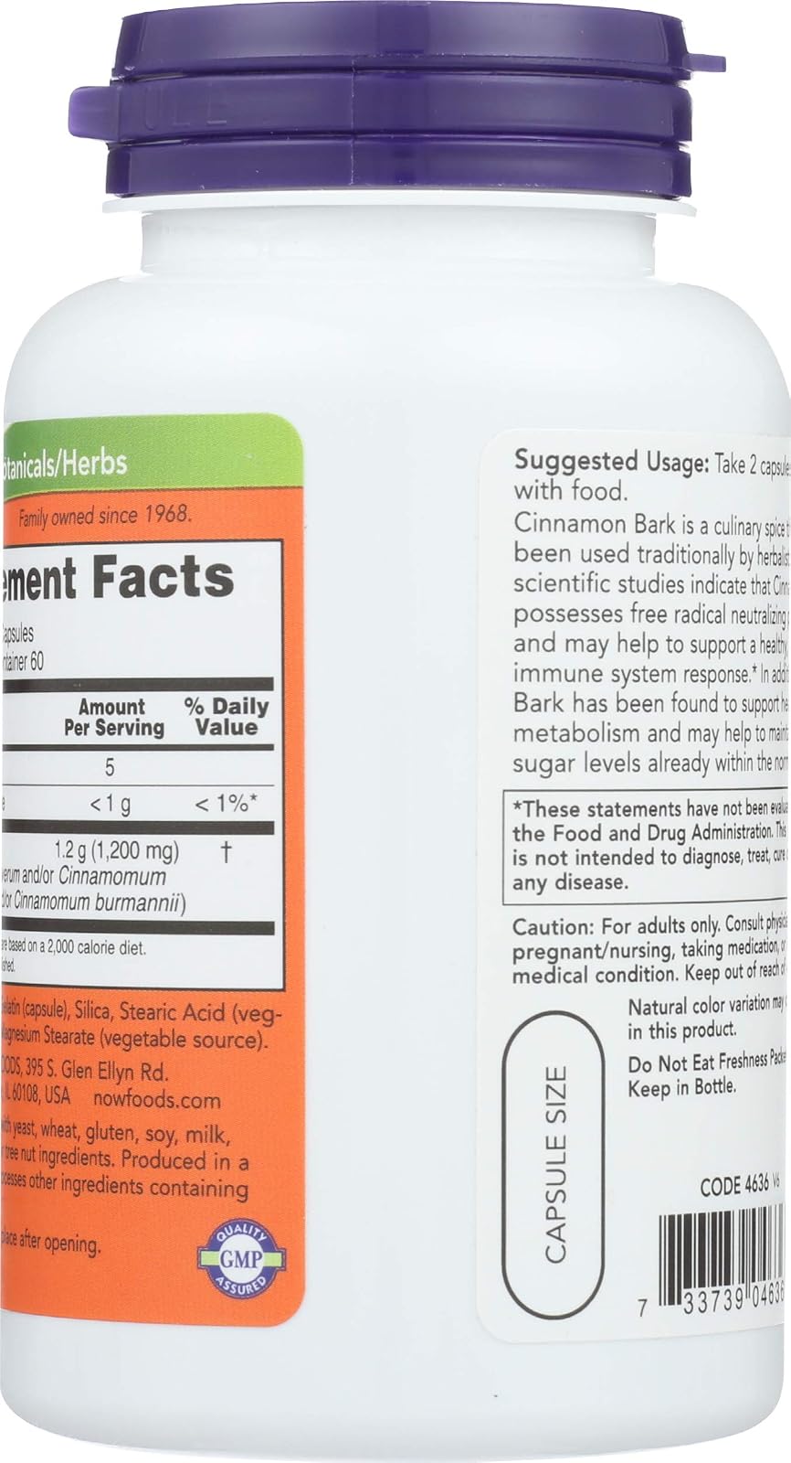 natural cinnamon bark supplement