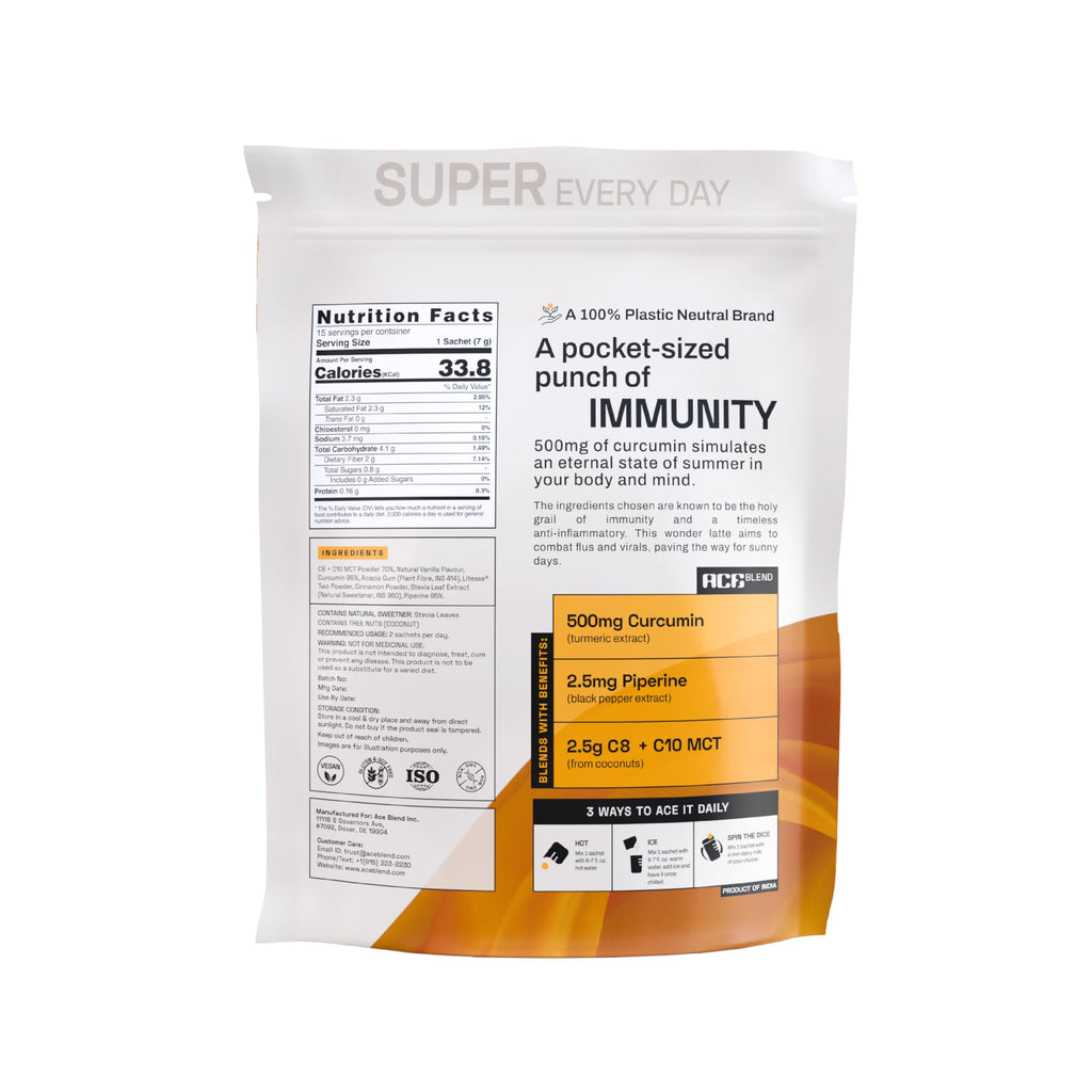 natural cinnamon flavored turmeric drink