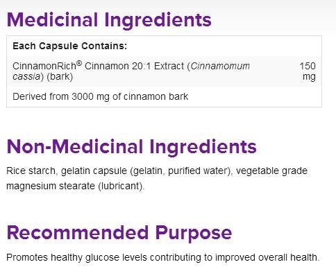 natural cinnamon supplement capsules