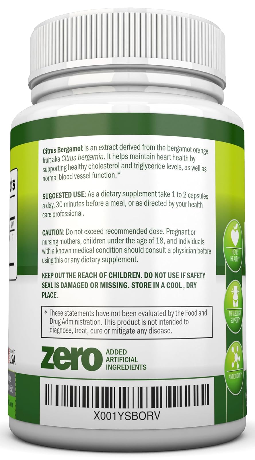 Natural Citrus Bergamot supplement for vitality