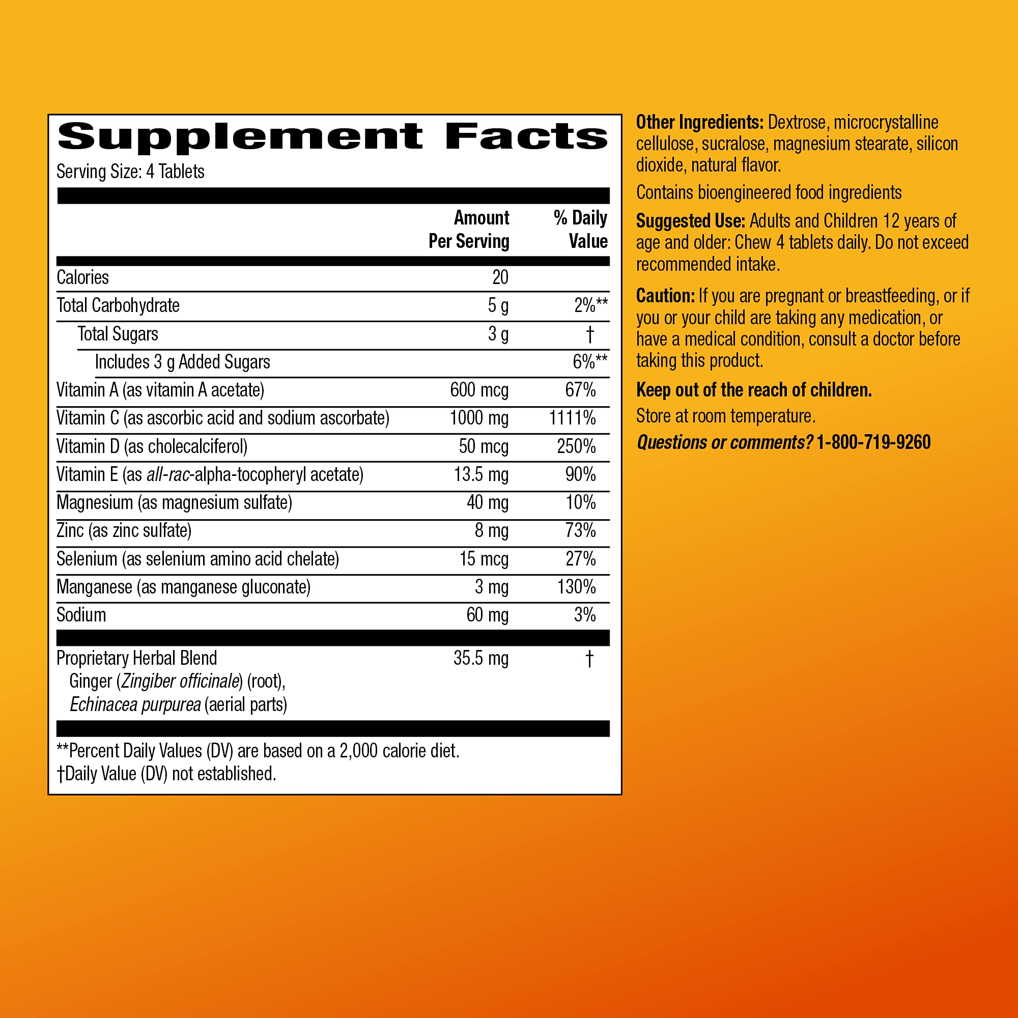 natural citrus flavour vitamins
