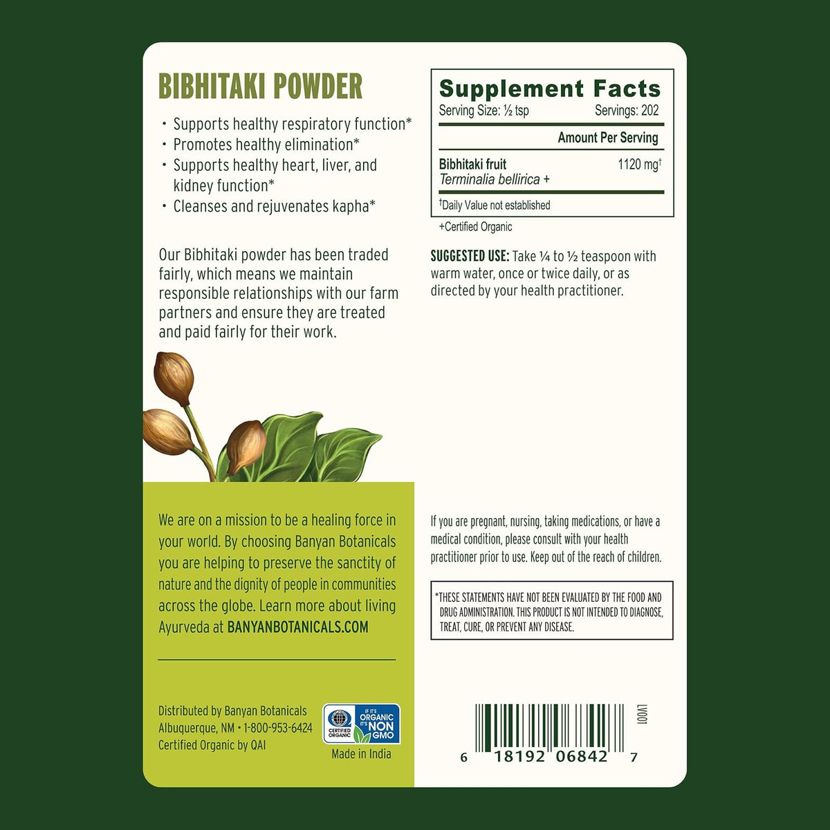 natural cleanse with bibhitaki powder