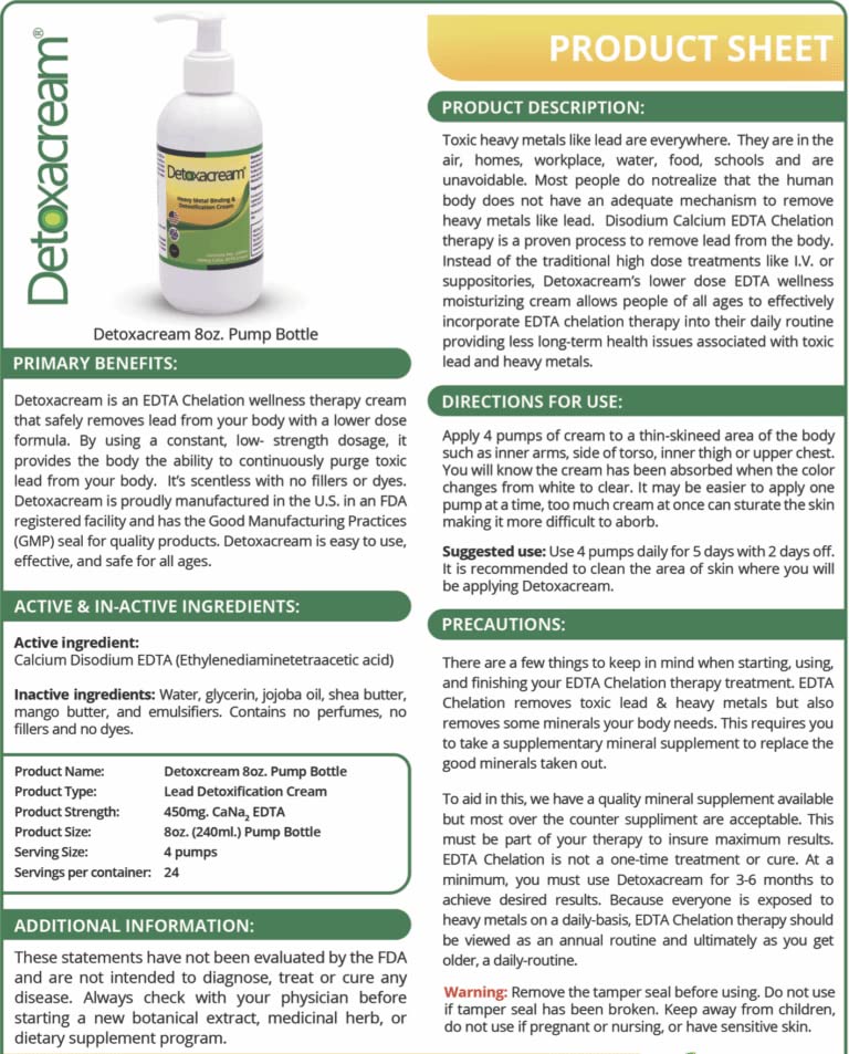 natural cleanse with EDTA cream