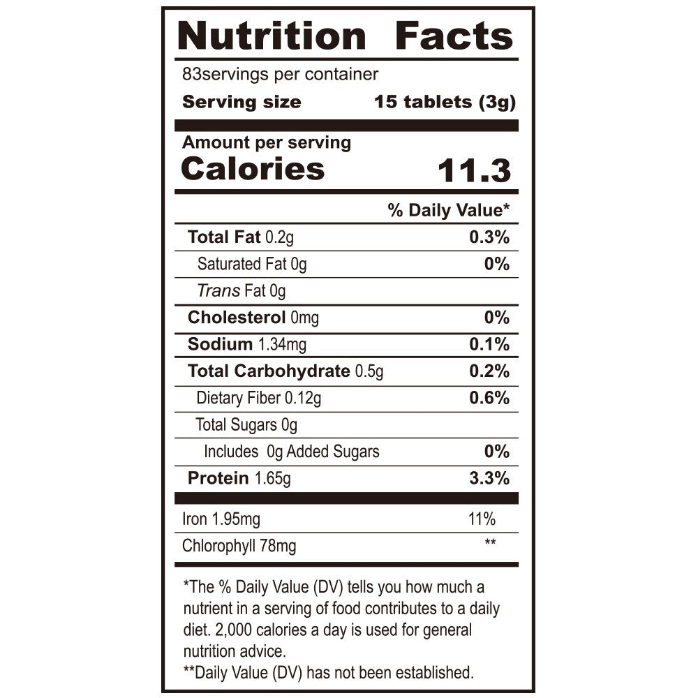 Natural cleansing with chlorella tablets