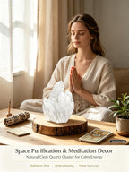 natural clear quartz crystal for meditation