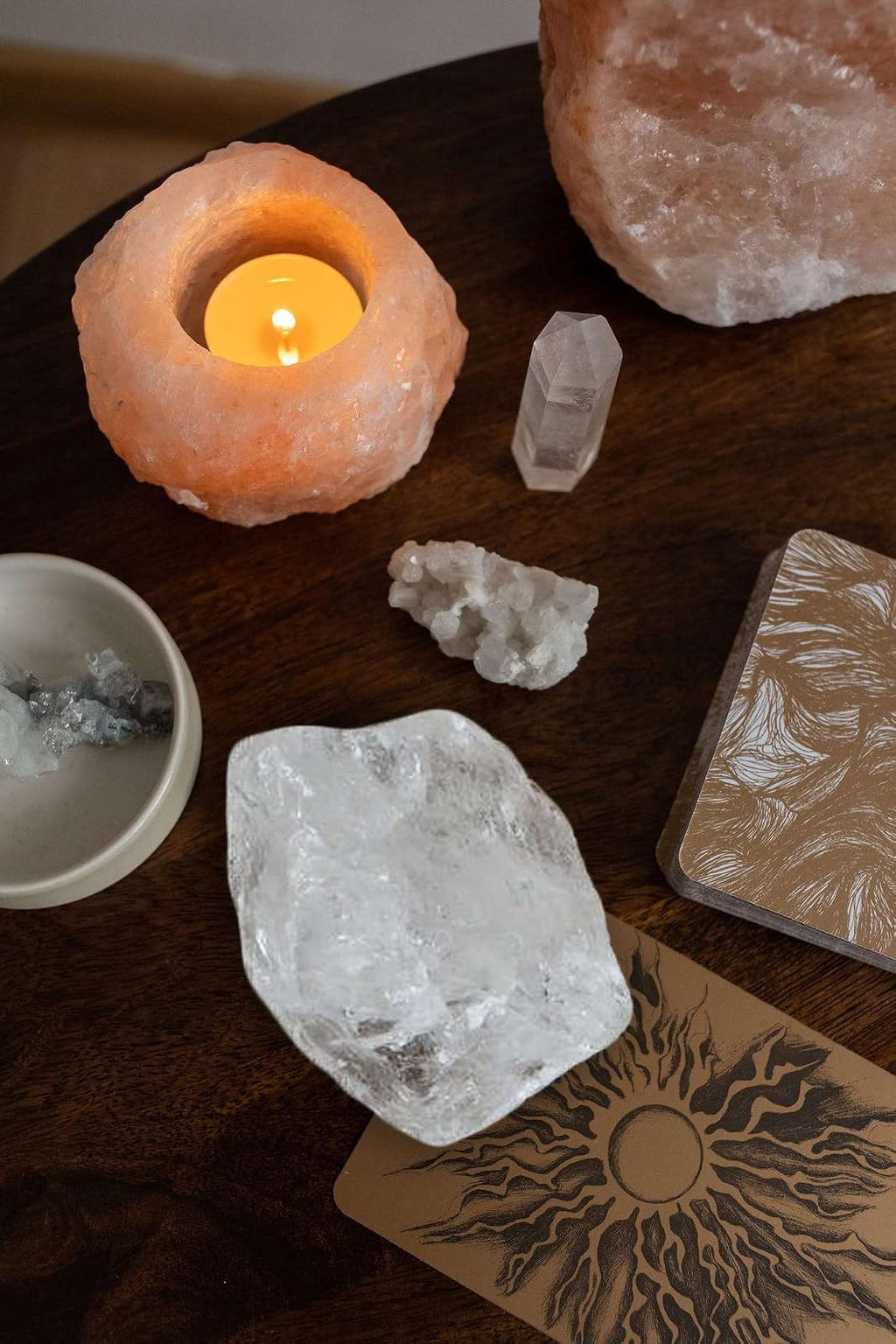 natural clear quartz crystal set