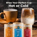 natural coffee alternative with mushrooms
